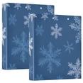 Christmas Snowflakes Round Ring Binder 3 Rings 1.5" Capacity File ...
