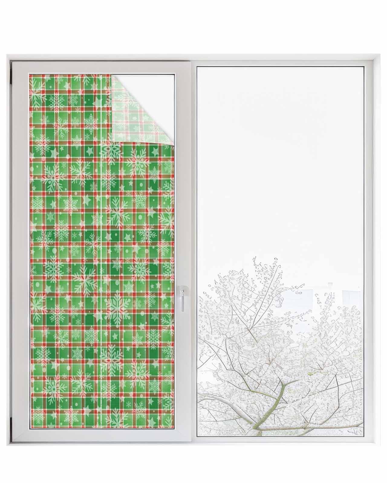 Christmas Snowflakes Window Privacy Film Stained Glass Window Film ...