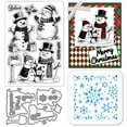 Christmas Snowman Clear Silicone Stamp Metal Merry Christmas Cutting ...