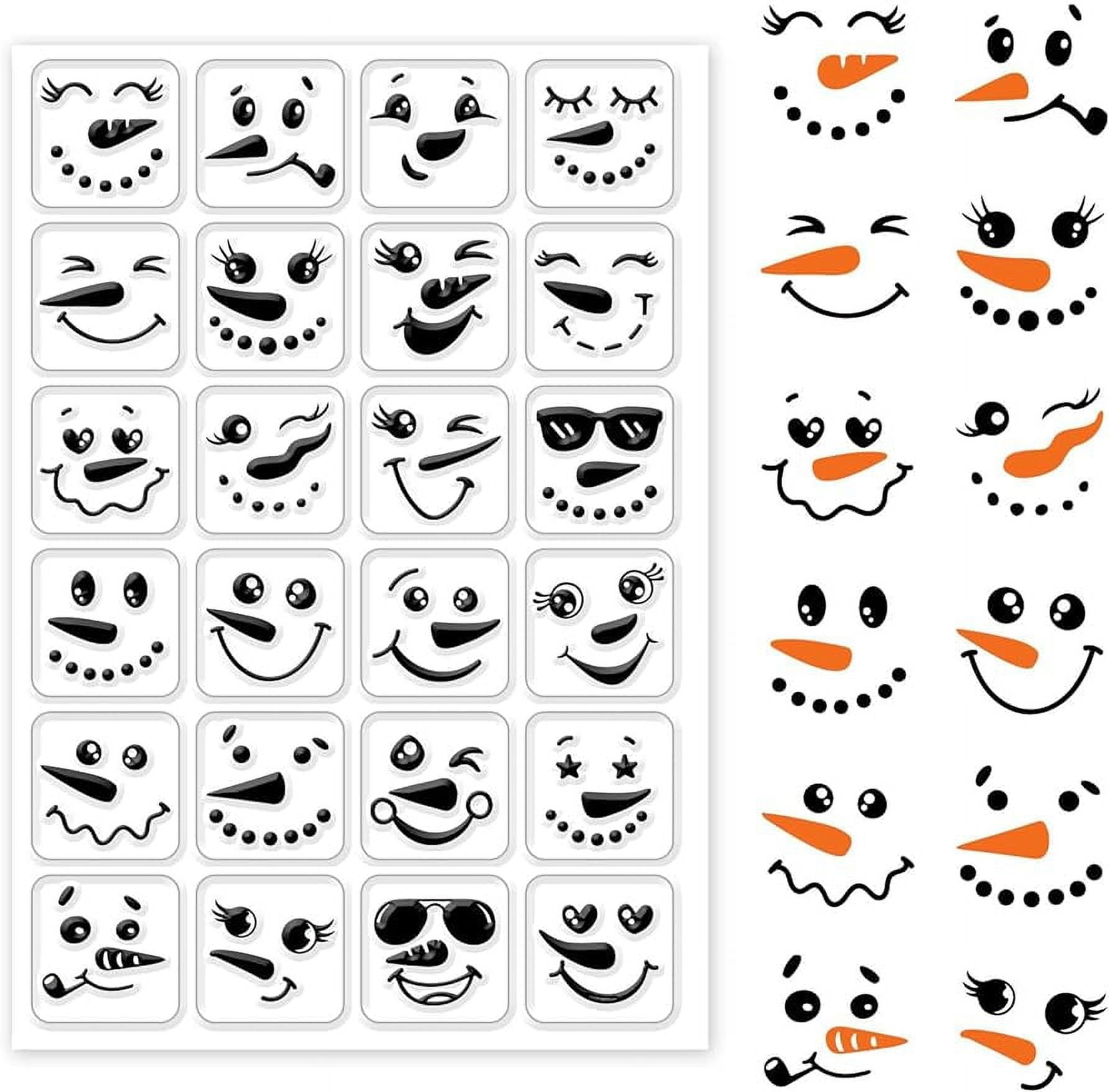 Christmas Snowman Expression Clear Stamp Emotional Expression Silicone ...
