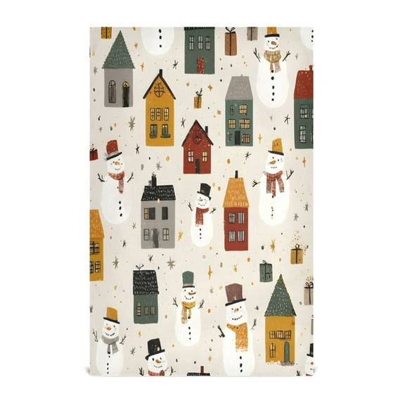 Christmas Snowman Kitchen Towels Dishcloth Decorative Waffle Towels ...