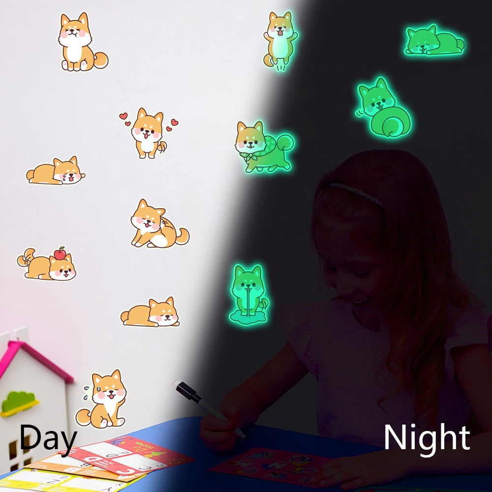 Christmas Snowman Luminous Sticker Decorative Sticker Removable Glue ...