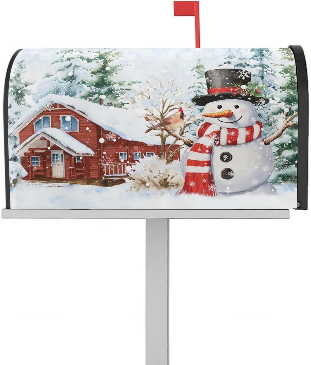 Christmas Snowman Mailbox Cover Magnetic Mailbox Wraps, Winter Xmas ...