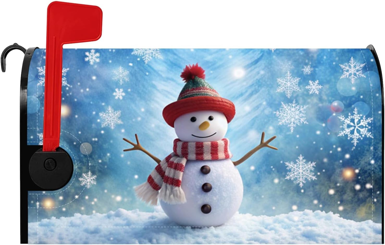 Christmas Snowman Mailbox Cover Snowflake Snow Winter Merry Christmas ...