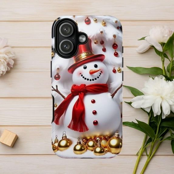 Christmas Snowman Phone Case Winter Holiday Gift iPhone 17 to 11 Pro ...