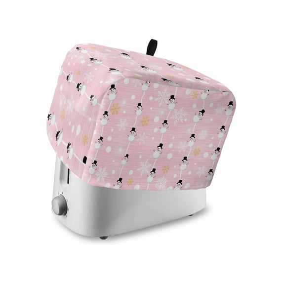 Christmas Snowman Pink Small Toaster Cover 2 Slice, Kitchen Appliance ...