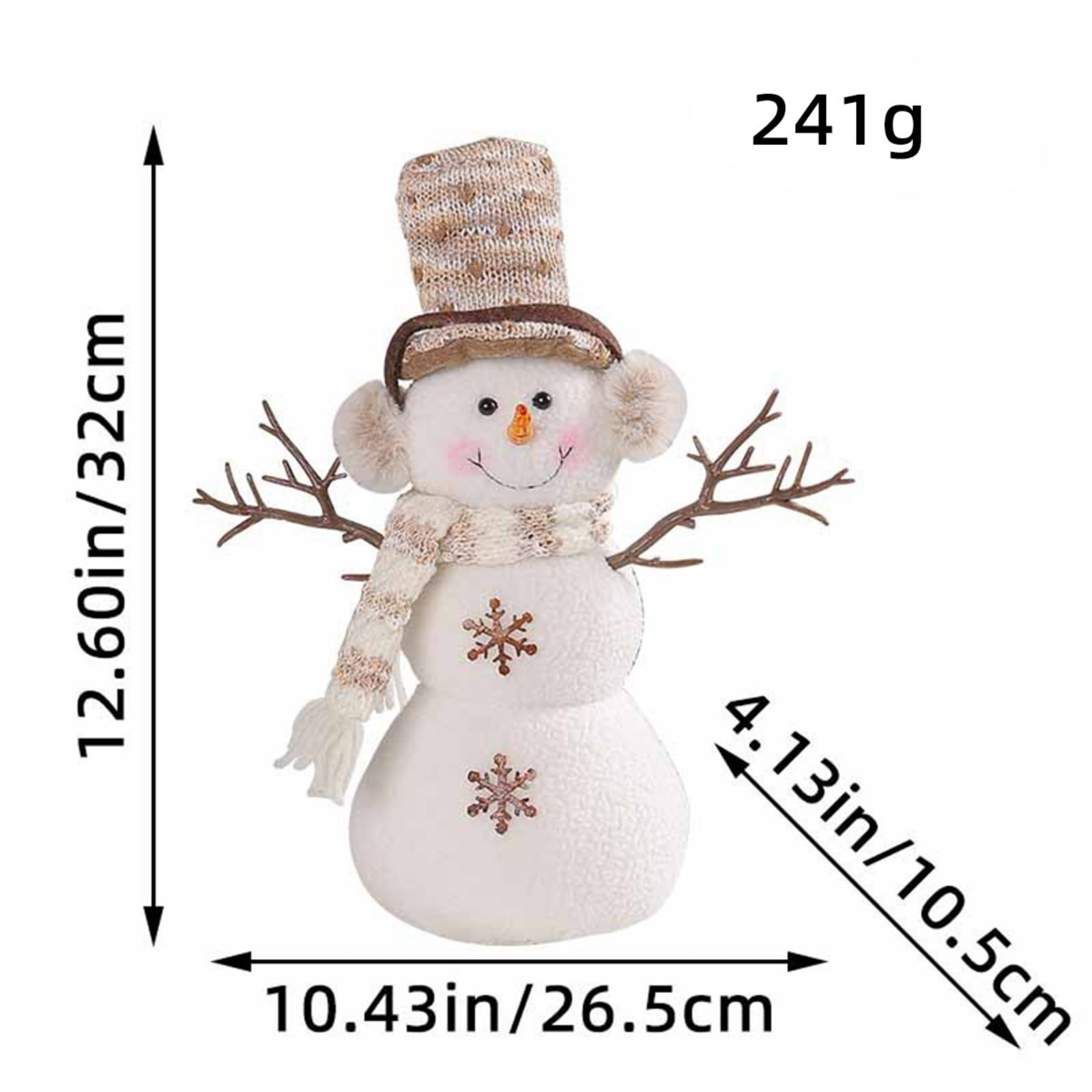 Christmas Snowman Plush Doll Ornaments, Standing Snowman Snowman Figure ...