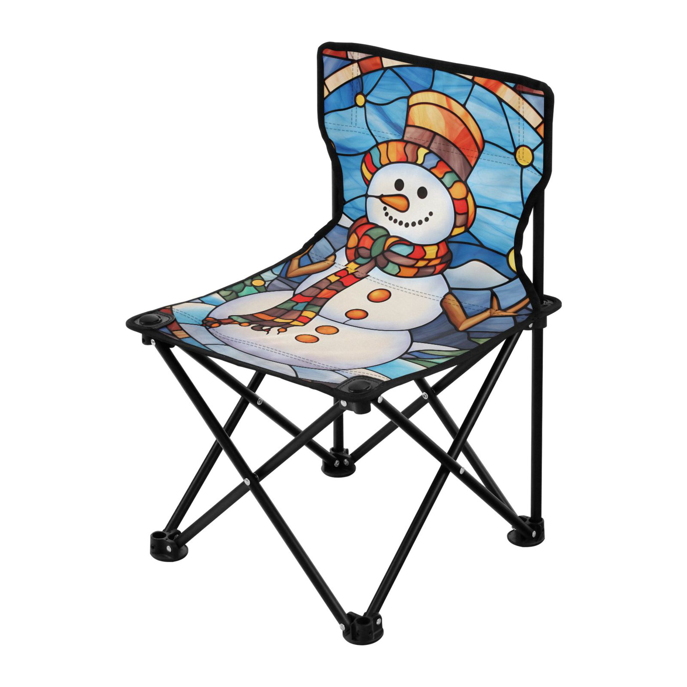 Christmas Snowman Portable Camping Chair Outdoor Folding Beach Chair Fishing Chair Lawn Chair ...