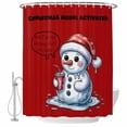 Christmas Snowman Shower Curtain, Waterproof Shower Curtains for ...