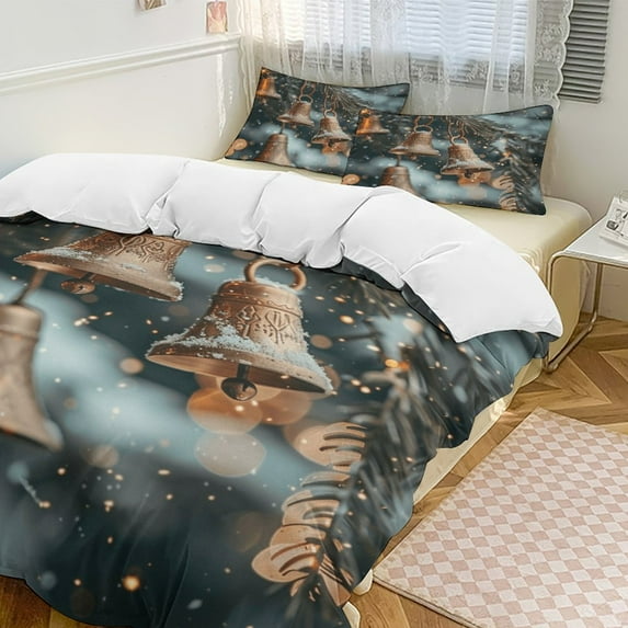 Christmas Snowman Snow House Duvet Cover Set Themed Multicolor ...