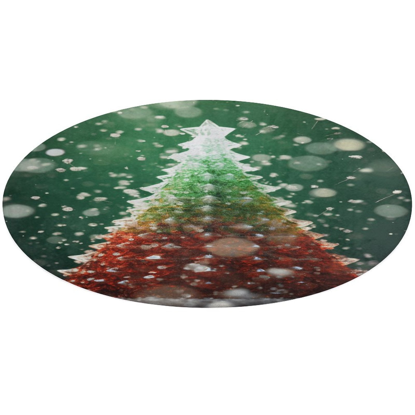 Christmas Snowman Snow House Round Small Area Rug, Print Non Slip ...