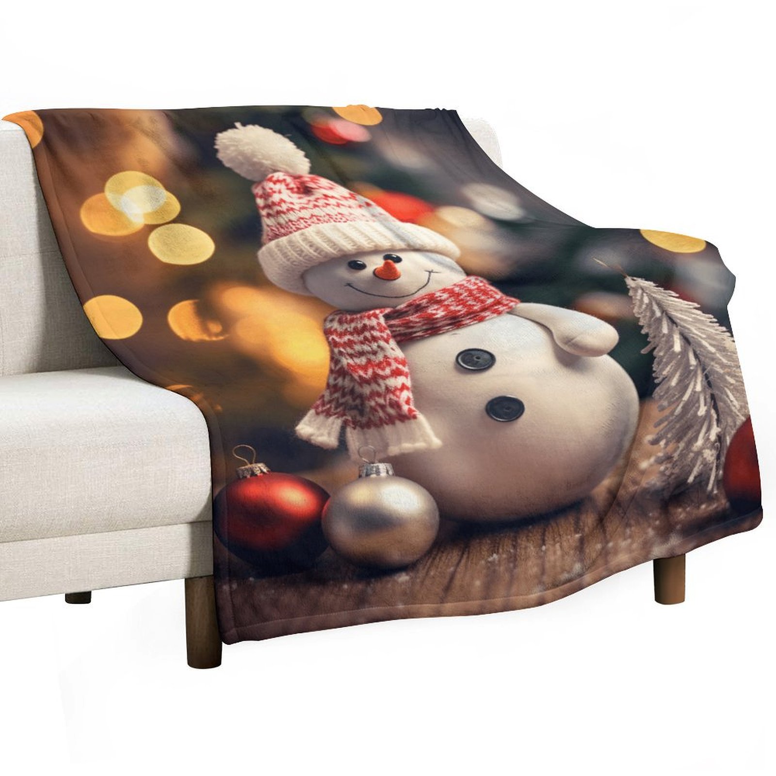 Christmas Snowman Snow House Throw Blanket for Women, Men & Kids ...