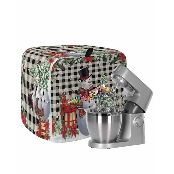 Christmas Snowman Stand Mixer Dust Cover with Storage Pocket & Handles ...