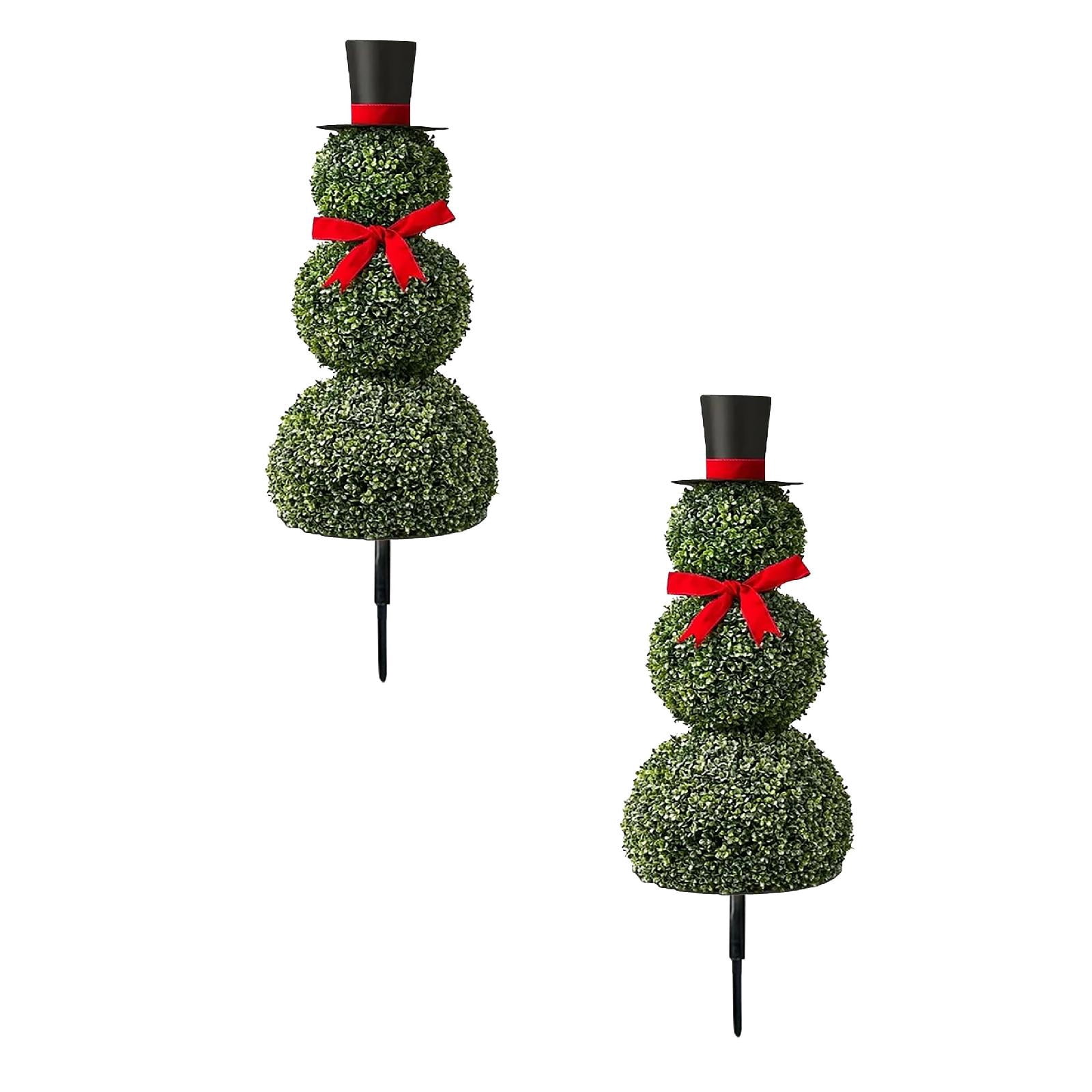 Christmas Snowman Topiary 2025 New 31.5in Artificial Snowman Shaped ...