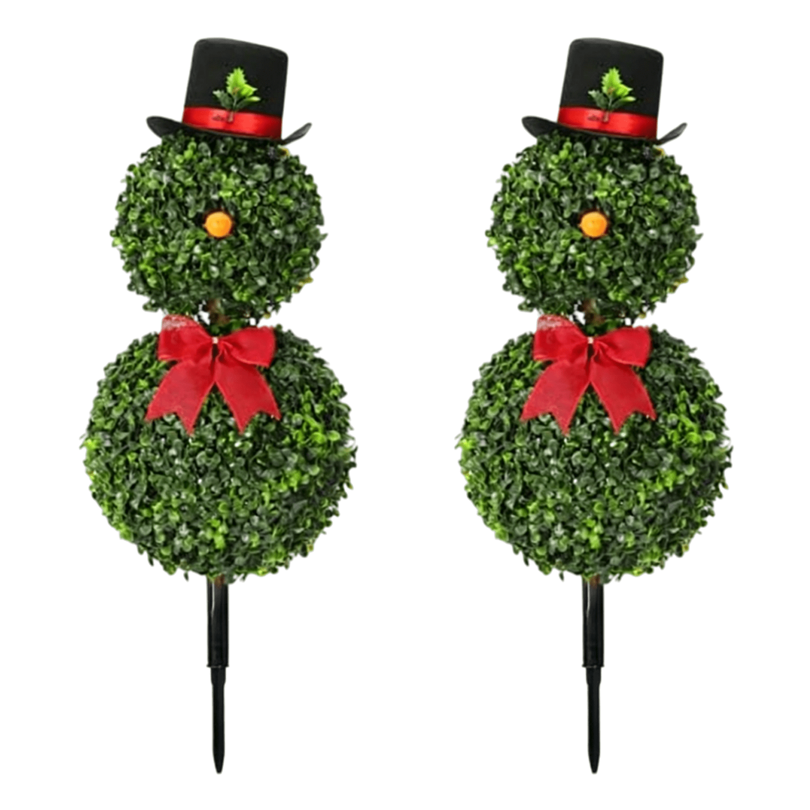 Christmas Snowman Topiary - Snowman Shaped Topiary Tree 33.46 in ...