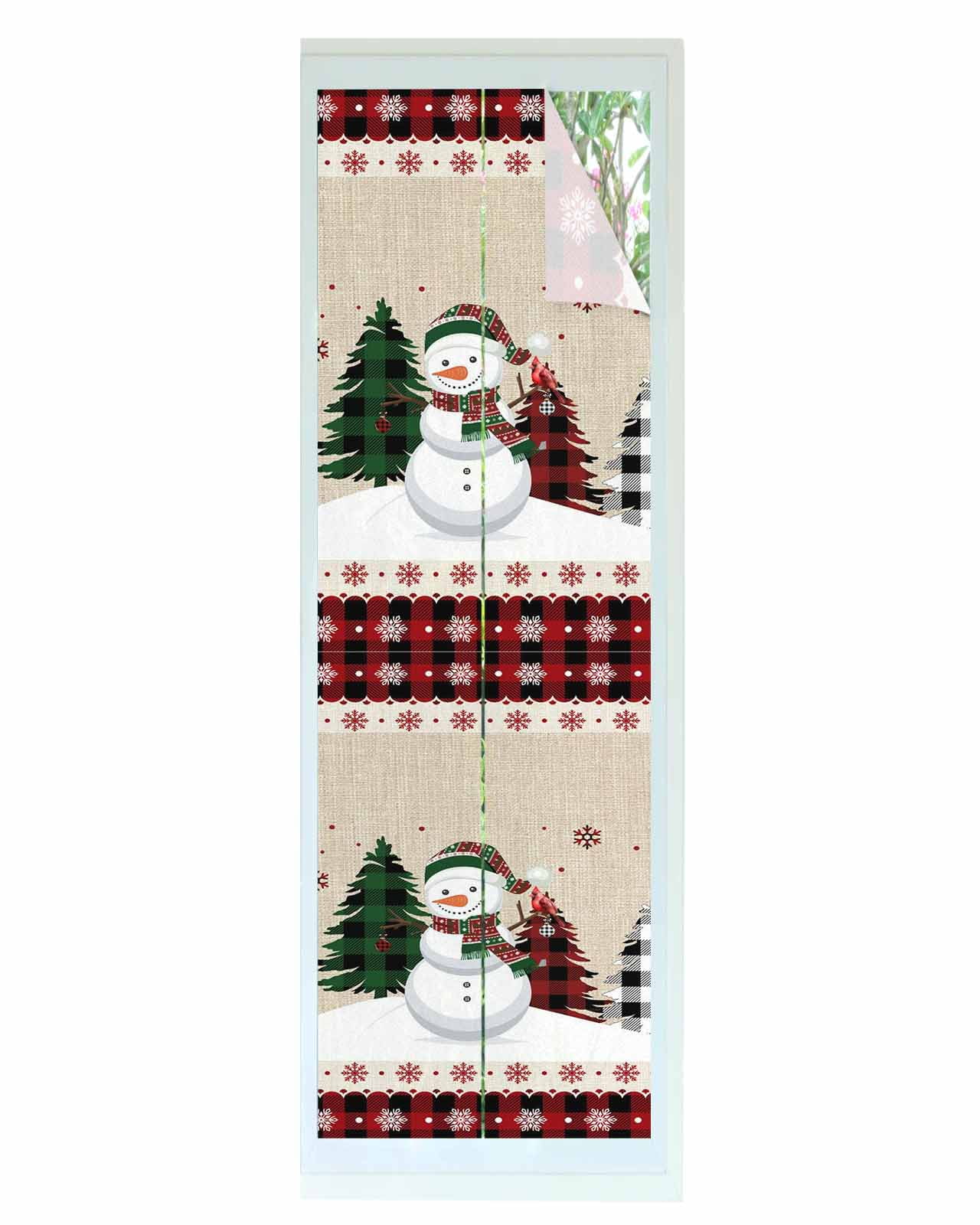 Christmas Snowman Window Privacy Film Stained Glass Window Film ...