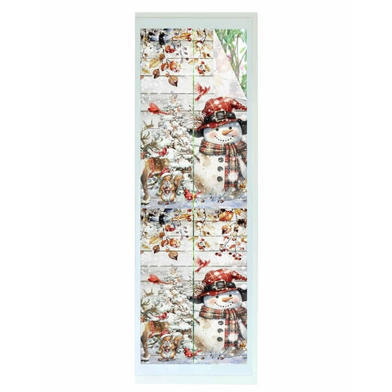 Christmas Snowman Window Privacy Film Stained Glass Window Film ...