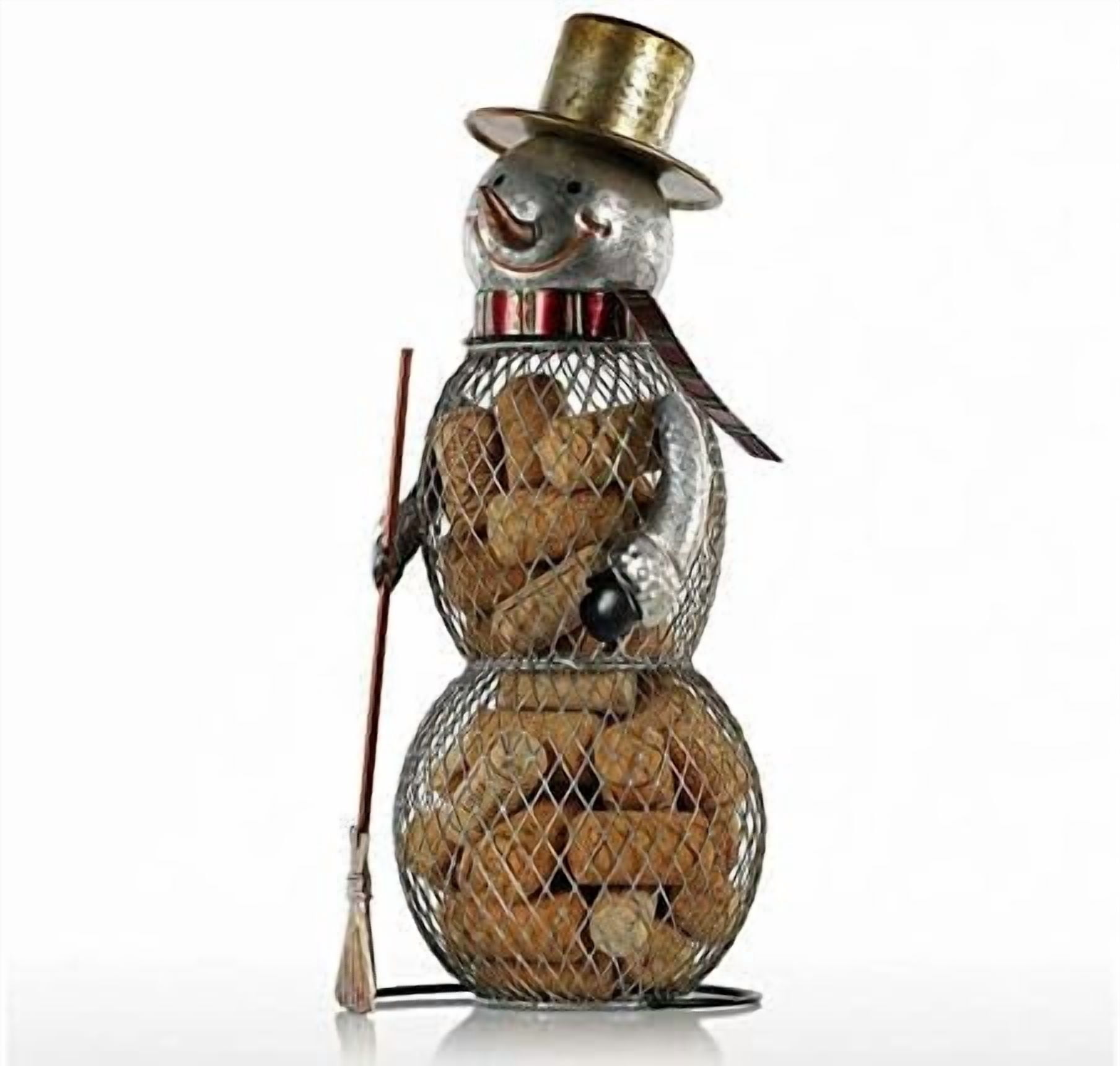 Christmas Snowman Wine Cork Holder Display Wine Stopper Caddy Vino ...