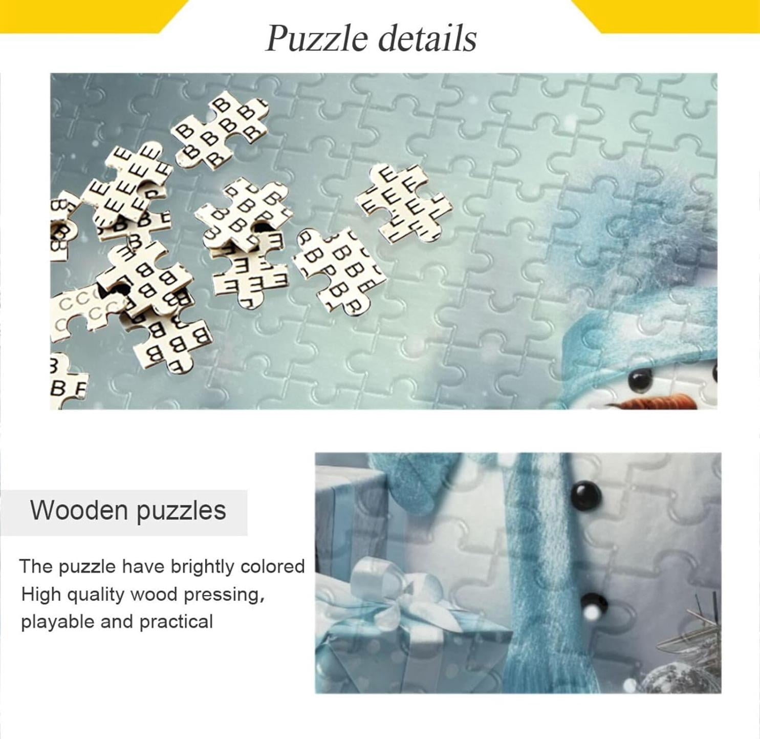 Christmas Snowman Wooden Jigsaw Puzzles, Intellectual Entertainment ...