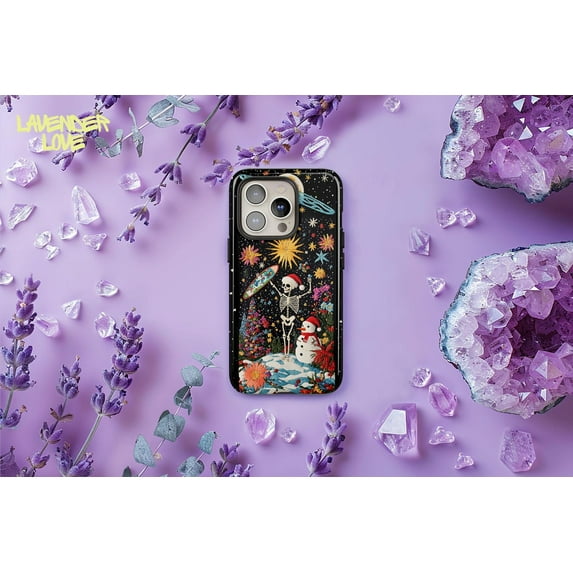 Christmas Snowman and Surfer Skeleton Embroidery Case Compatible with ...