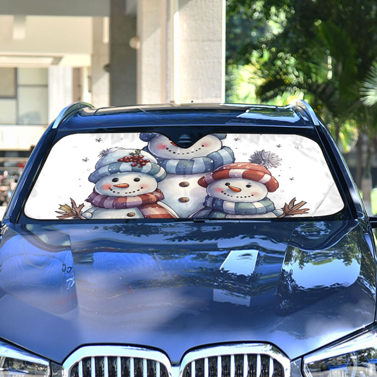 Christmas Snowmans Automotive Front Car Windshield Sun Shade Reflector ...