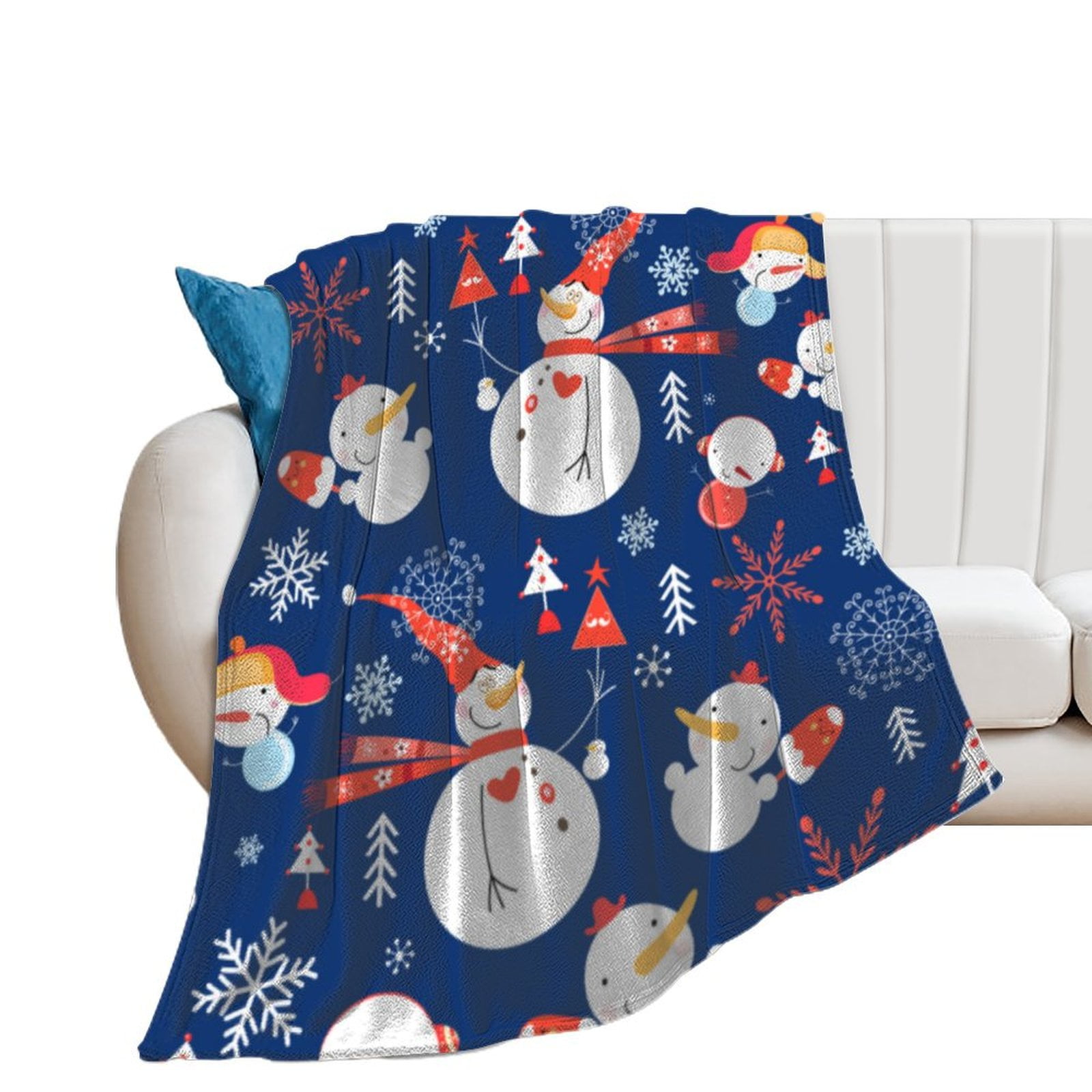 Christmas with Snowmen Ultra Soft Micro Fleece Blanket Anti-Pilling ...