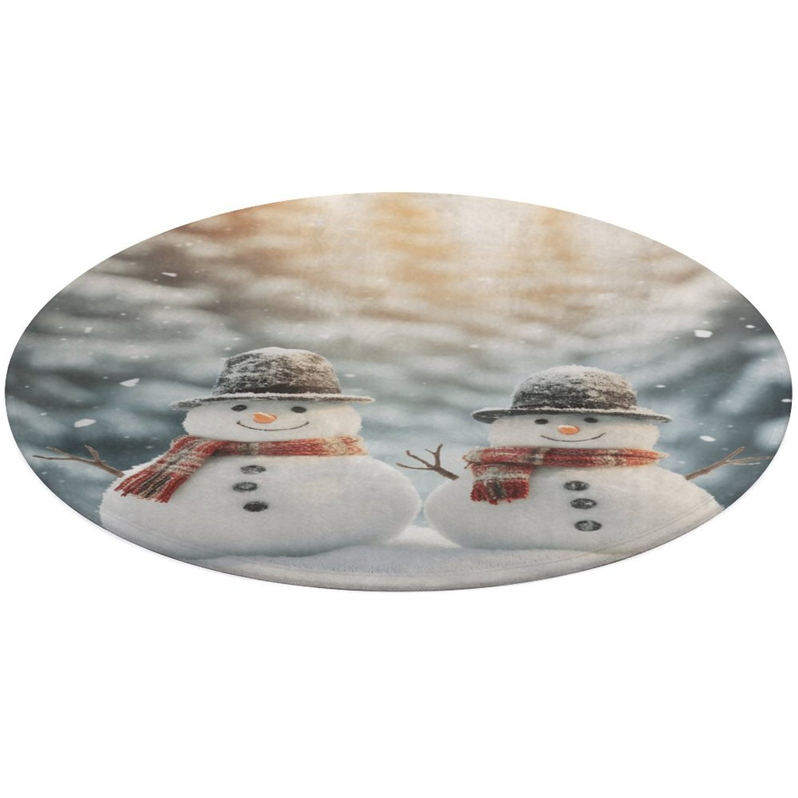 Christmas Snowmen Washable Round Rug -Circle Area Rugs for Nursery ...