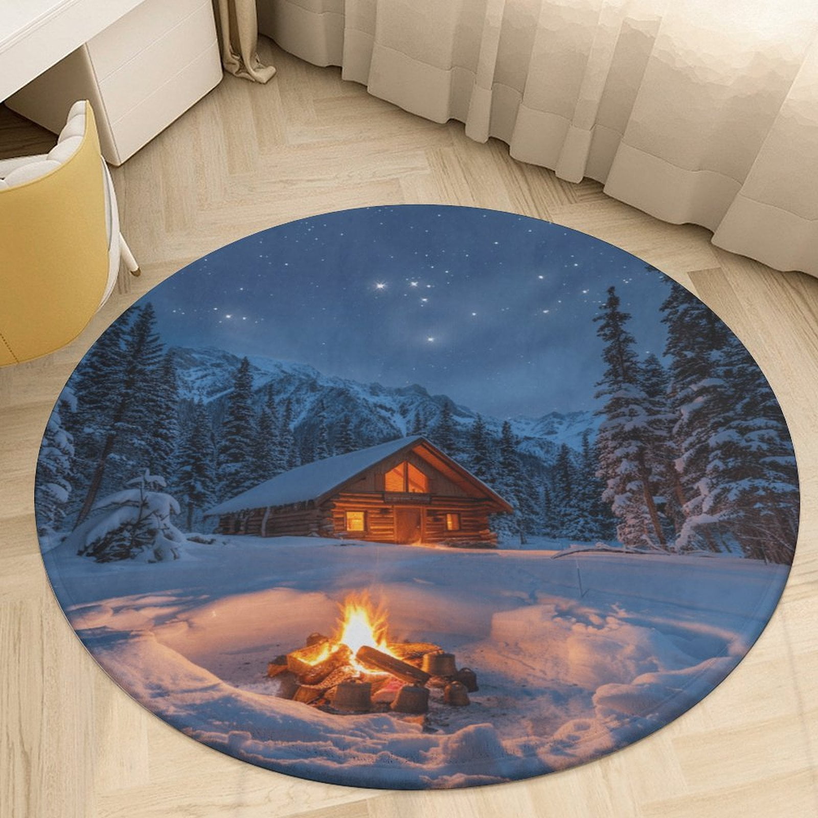 Christmas Snowmen Washable Round Rug -Circle Area Rugs for Nursery ...