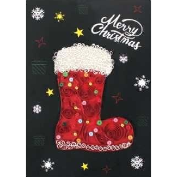 Christmas Sock DIY Making Kit. Paper Quilling Christmas Set F07M3-6 ...