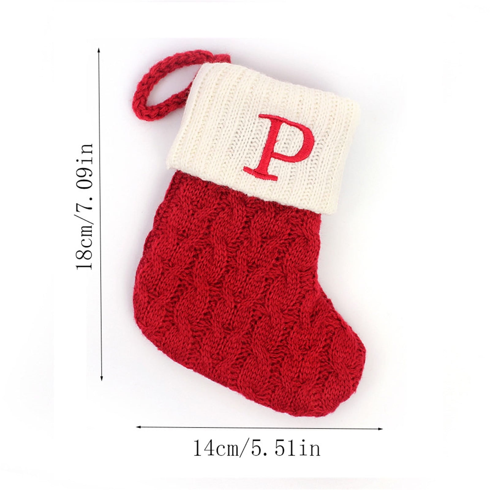 Christmas Socks Candy Bag Alphabet Christmas Tree Hanging Ornaments ...