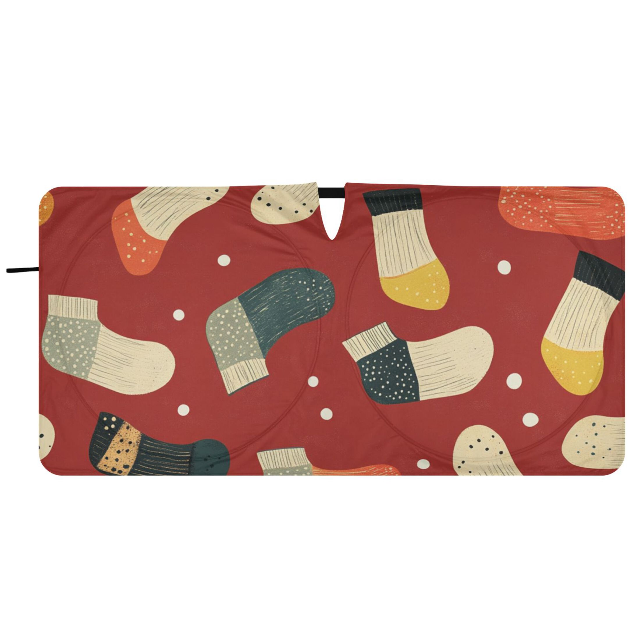 Christmas Socks Car Windshield Sun Shade Foldable Front Window Shades ...