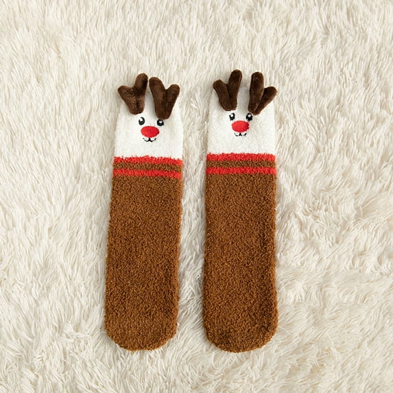 Christmas Socks for adults Kids Cute Santa Snowman Reindeer Pattern ...