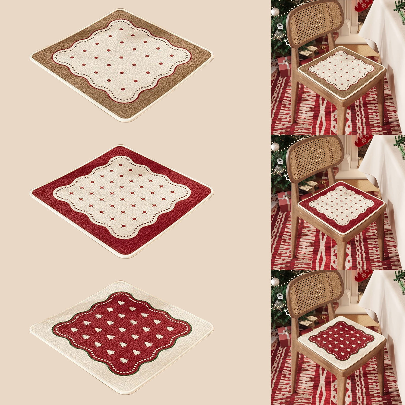 Christmas Sofa Chair Cushions Plush Non-slip Warm Decor,Soft Cushion ...