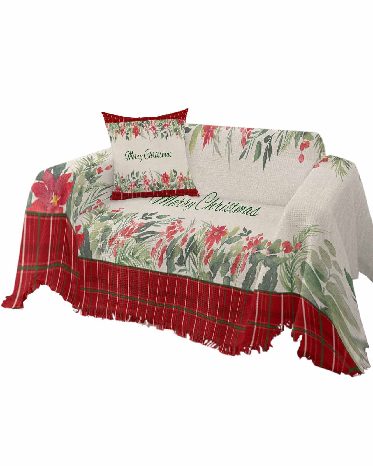 Christmas Sofa Couch Covers for Dogs, Washable Sofa Throw Cover Single ...