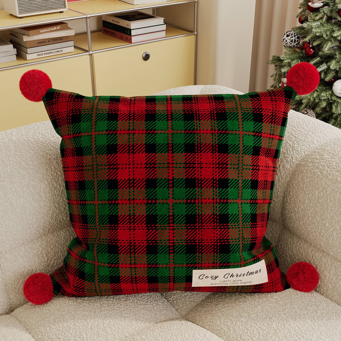 Christmas Sofa Cushion Pillow Living Room Red Atmosphere Decorative ...