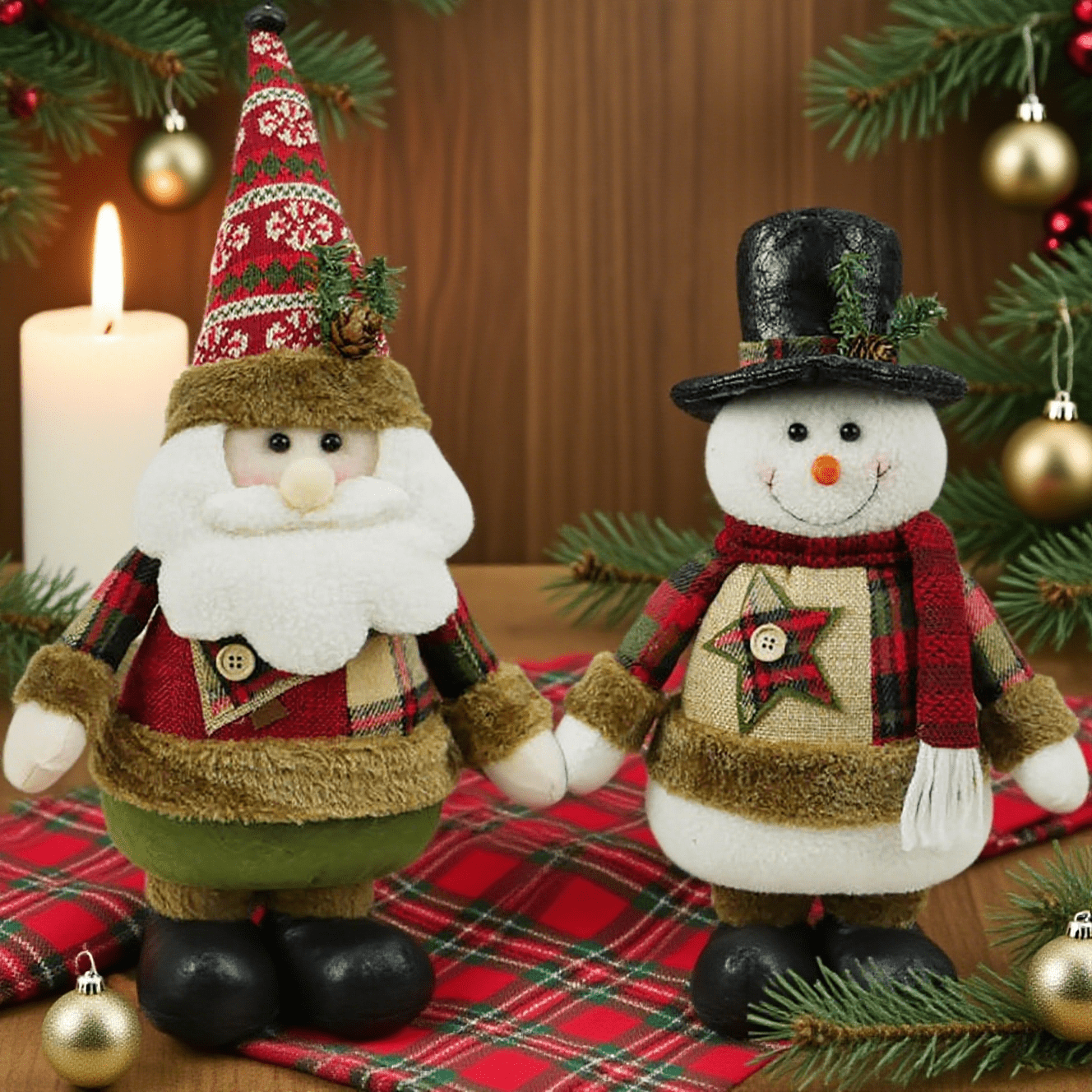 Christmas Soft Plush Snowman with Red Scarf and Hat, Super Soft Stuffed ...
