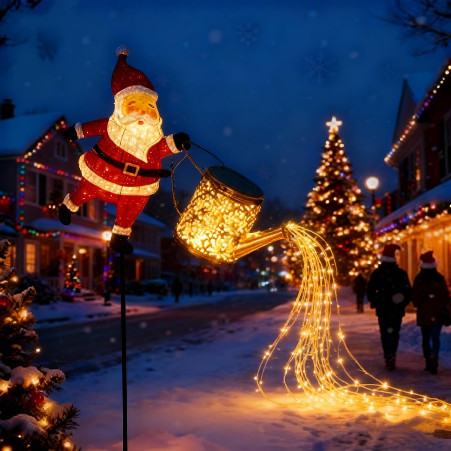 Christmas Solar Kettle Light, Christmas Solar Kettle Lights Garden Lawn ...