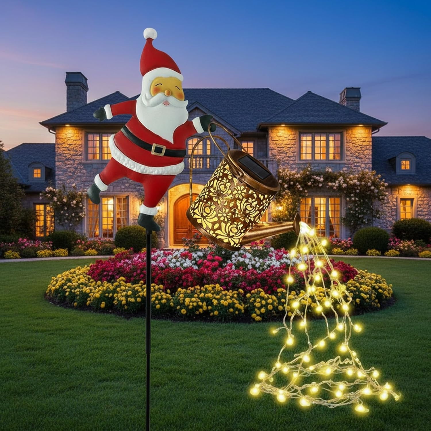 Christmas Solar Kettle Lights Garden Lawn Decorative Lights, Auto On ...