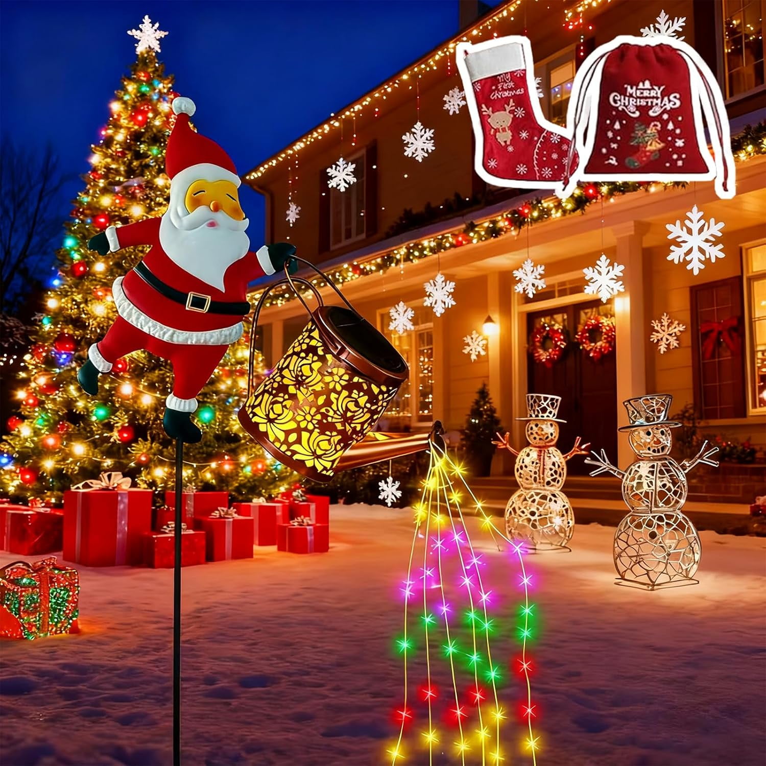 Christmas Solar Kettle Lights Garden Lawn Decorative Lights, Christmas ...