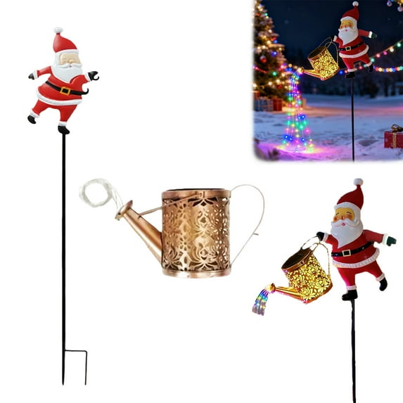 Christmas Solar Kettle Lights Garden Lawn Decorative Lights, Santa ...