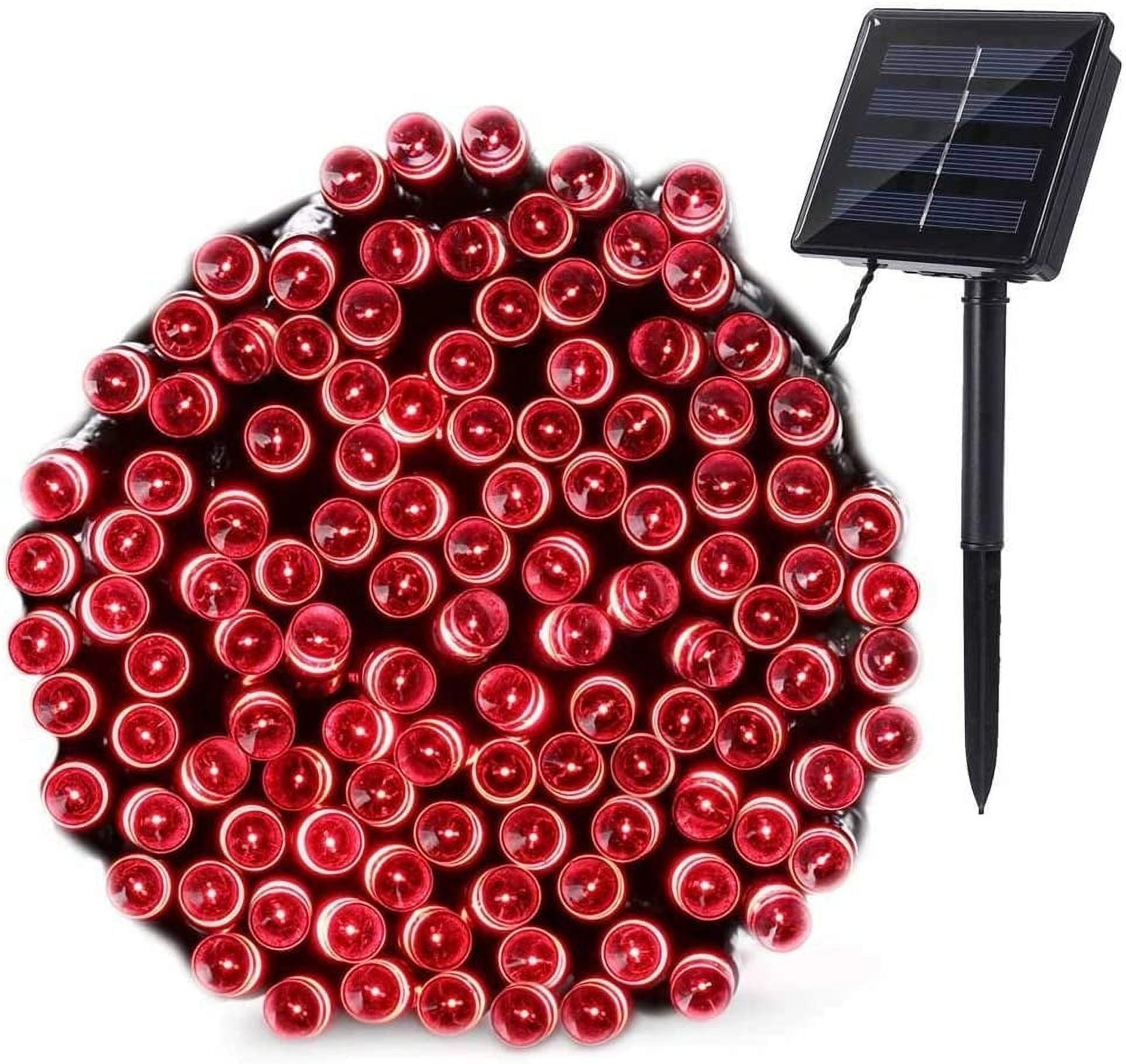 Waterproof Solar Powered Christmas String Lights, 72ft 200 LED 8 Modes ...
