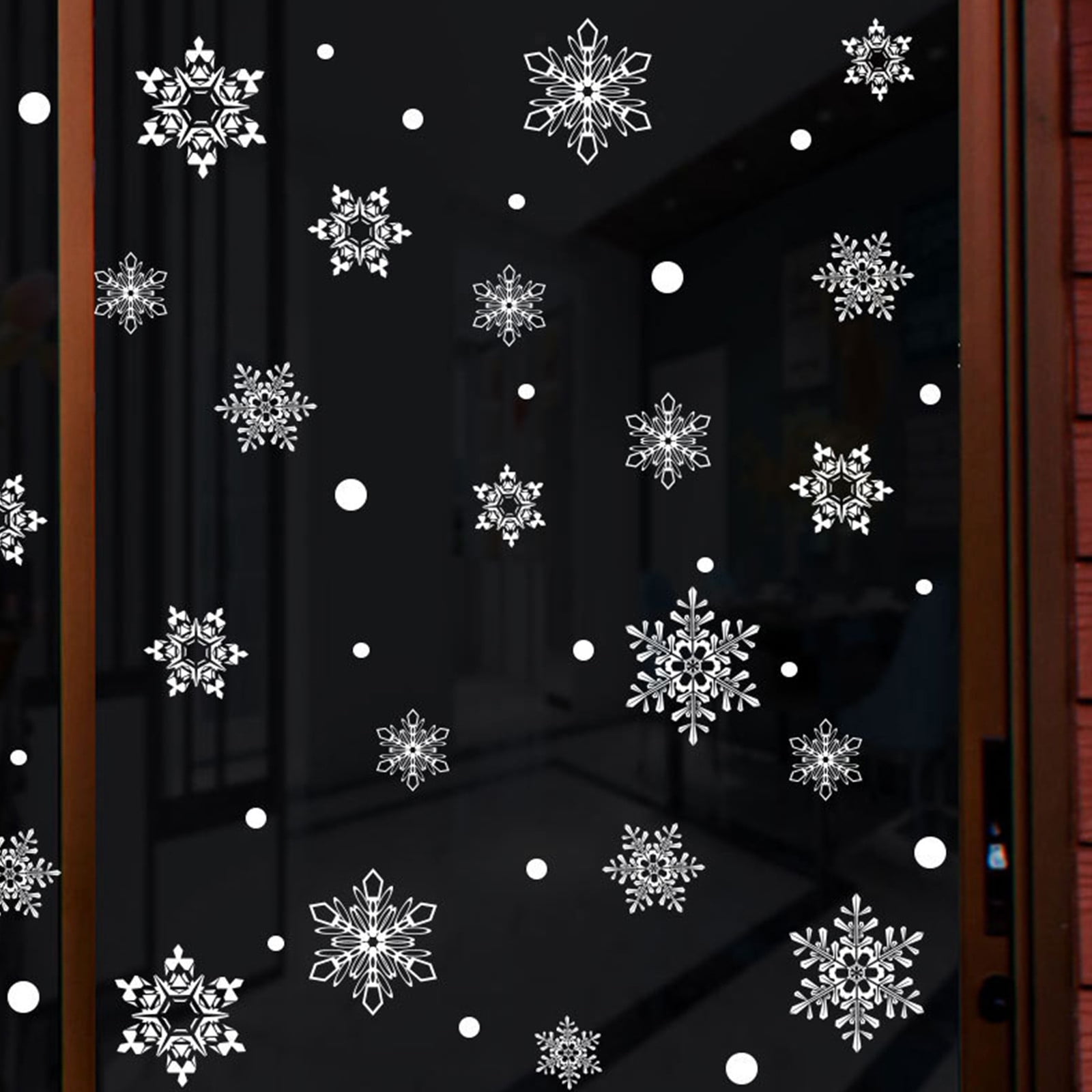 Christmas Solid Color Snowflake Wall Stickers Party Decoration