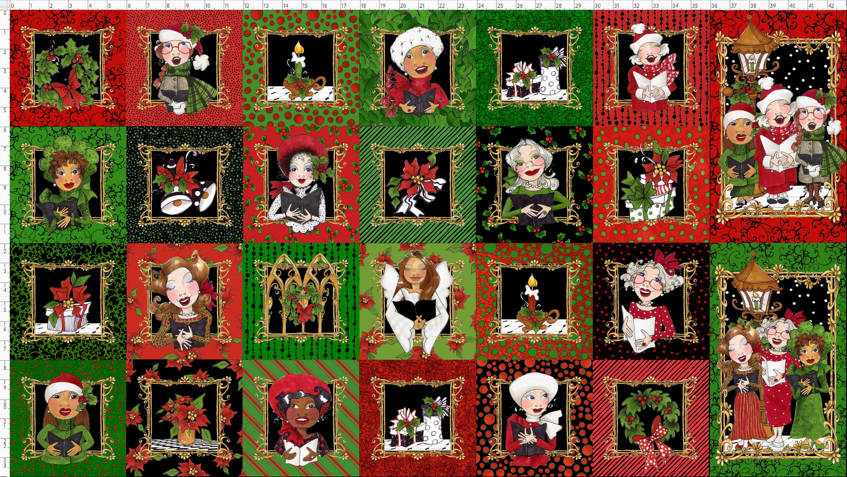 Christmas Song Fabric Panel - Walmart.com