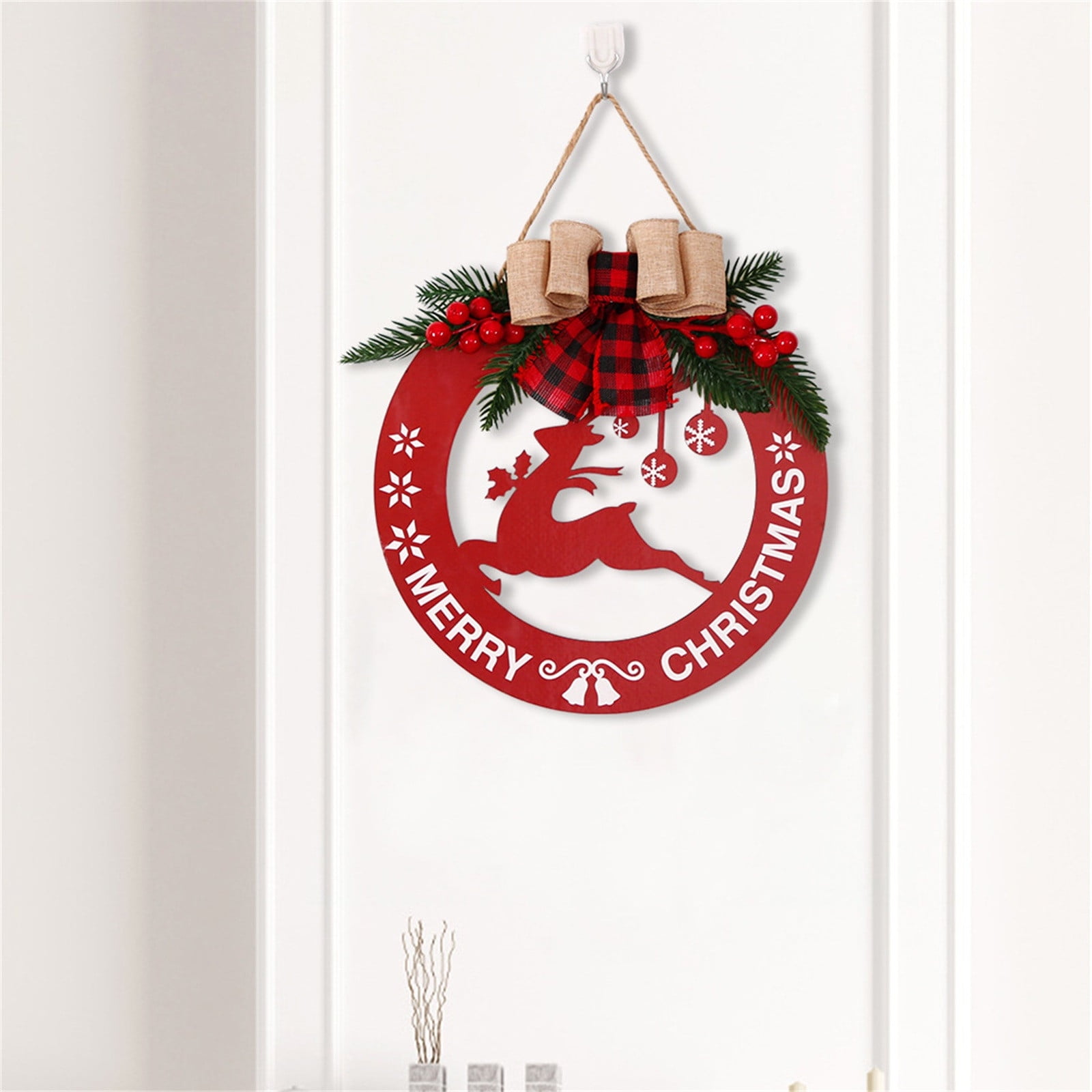 Christmas Special! HIMIWAY Merry Christmas Sign For Front Door, 12in ...