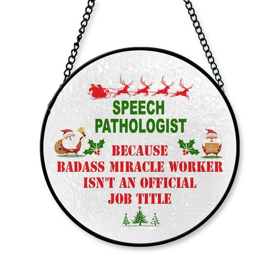 Christmas Speech Pathologist Stained Glass Window Hanging 2025, Speech ...