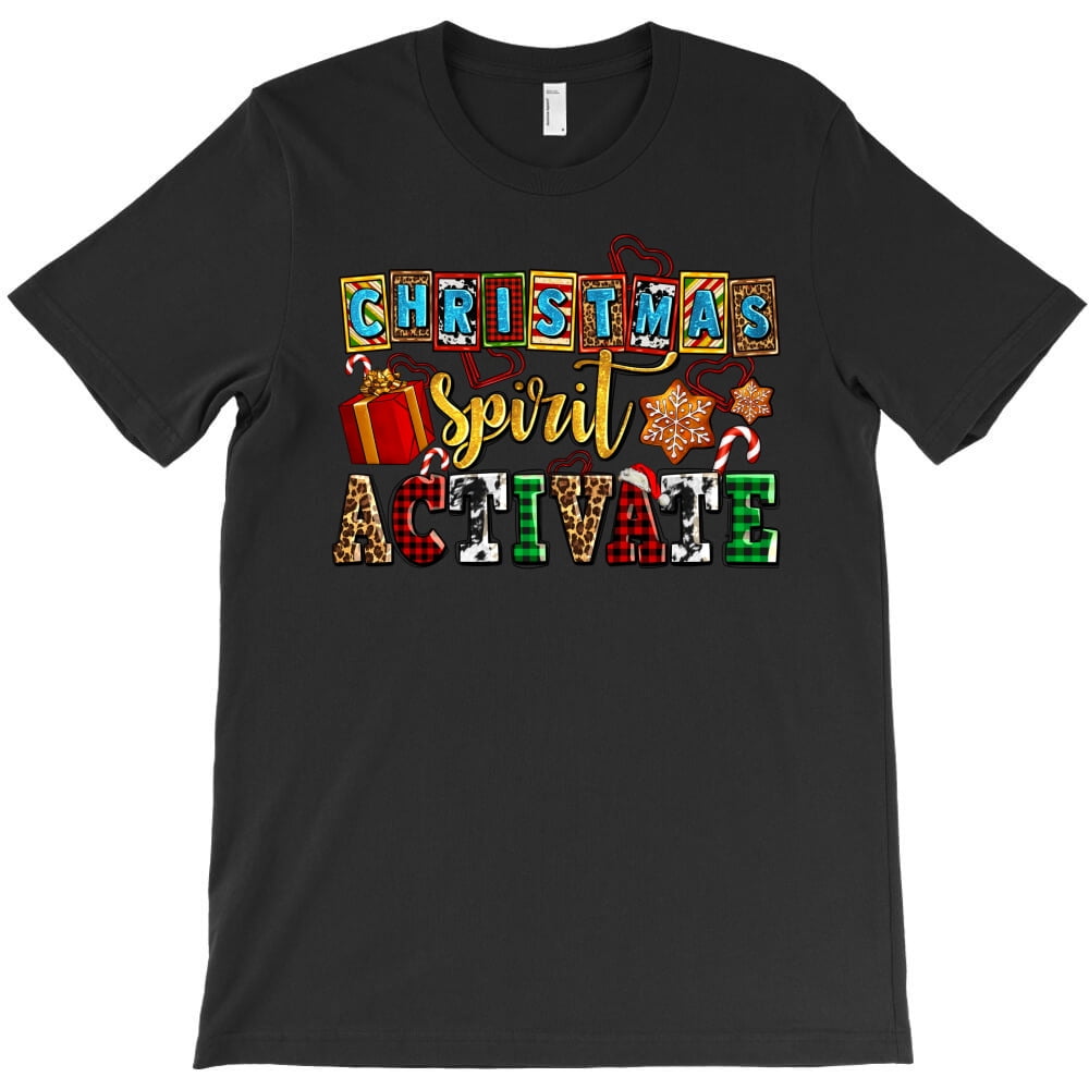 Christmas Spirit Activate Funny Holiday Celebration Graphic - Stocking ...