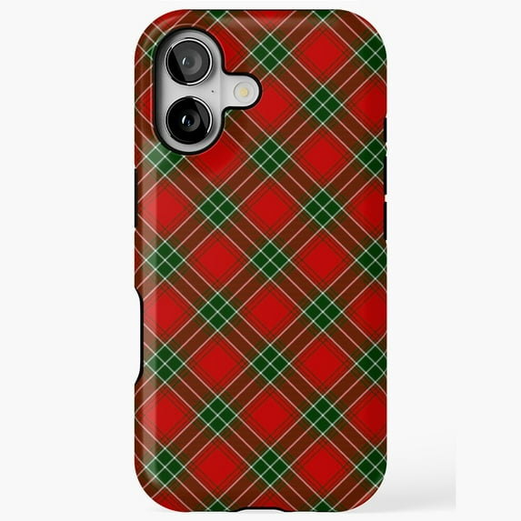 Christmas Spirit Cross Tartan Plaid Pattern Case for iPhone 17 through 11 Pro Max - Walmart.com