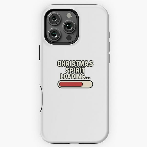 Christmas Spirit Loading Funny Holiday Design iPhone Case 17 16 15 14 ...