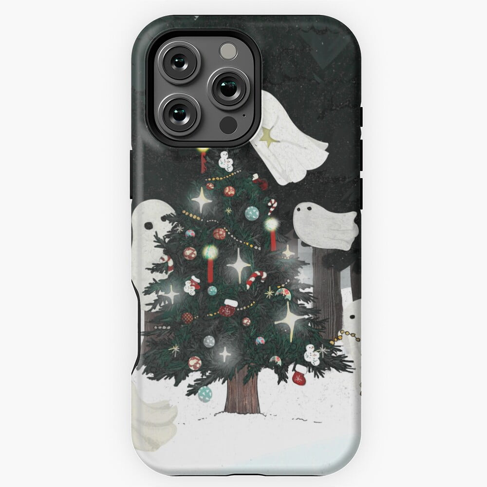 Christmas Spirits Holiday Ghost Phone Case for iPhone 16 15 14 13 12 11 ...