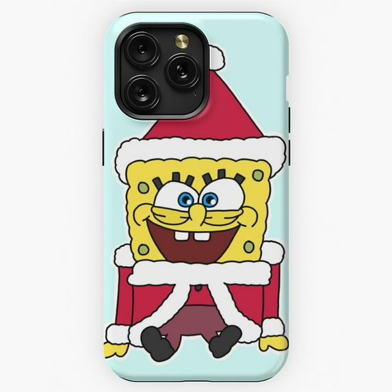 Christmas Sponge Funny Meme Cartoon Art iPhone Case 17 16 15 14 13 12 ...